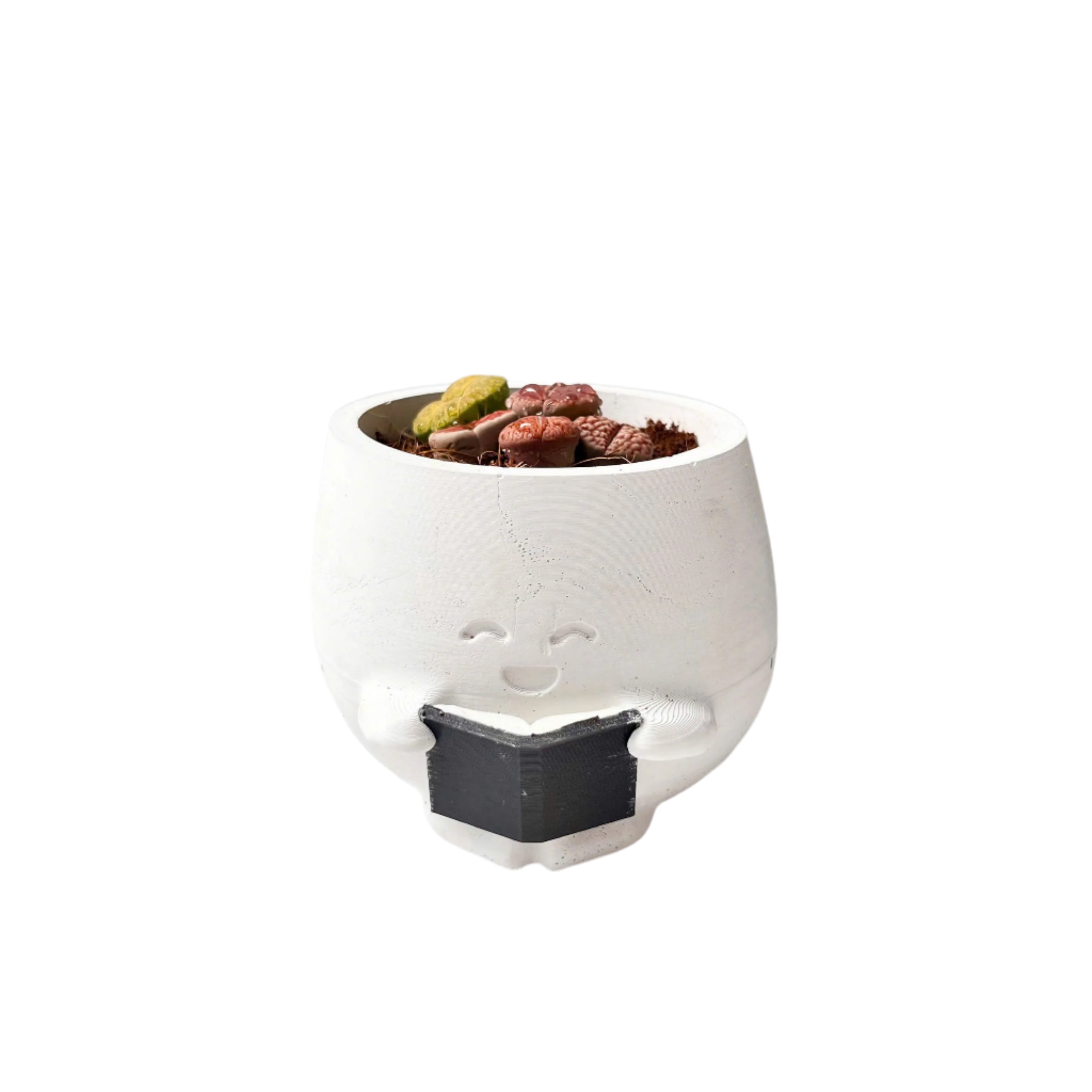 Smiling Reading Plant Pot – Cutagift